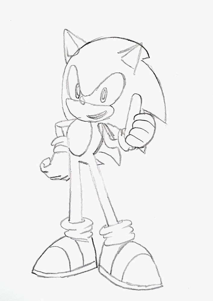 How To Draw Sonic The Hedgehog Simple Step By Step Tutorial